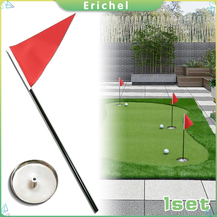 1 Set Hole Mini Golf Tiang Bendera Golf Hole Stick Flags Golf Putting ...