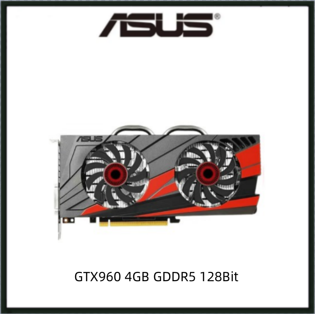 USED ASUS GTX960 4GB GDDR5 128Bit GTX 960 Gaming Graphics Card GPU ...