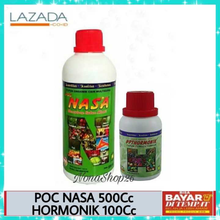 paket pupuk nasa /pupuk pertanian nasa /poc nasa 500cc dan hormonik ...
