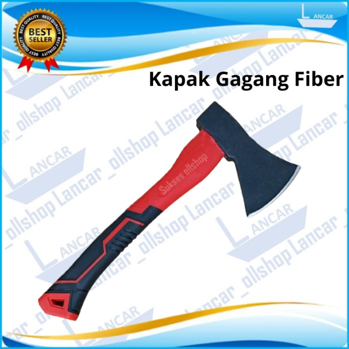 Kapak Gagang Fiber Lapis Karet / Kapak Pemotong Kayu / Kapak / Kampak ... Kapak Gagang Fiber Lapis Karet / Kapak Pemotong Kayu / Kapak / Kampak ...