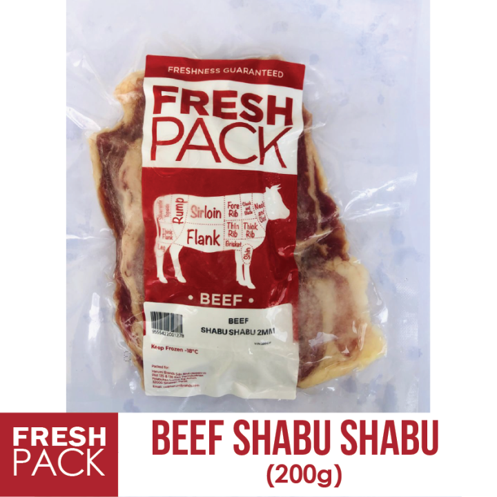 Fresh Pack Beef Shabu Shabu 1.5mm (200g) | Lazada