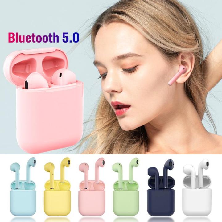I12 TWS Bluetooth Wireless Earphone Inpods 12 Macaron Smart Touch ...