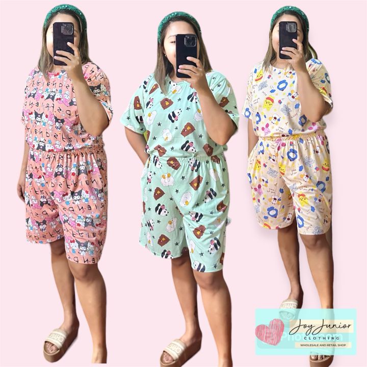 3PCS BUNDLE ADULT TERNO SHORT| PAMBAHAY TERNO SET | ASSOTED PRINT ...