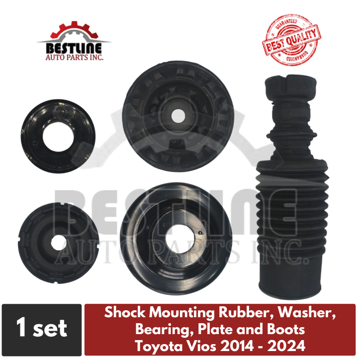 Shock Mounting Rubber, Washer, Bearing, Plate and Boots for Toyota Vios ...