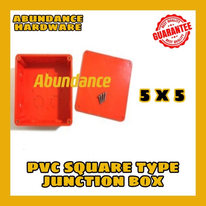 ๑ PVC SQUARE TYPE JUNCTION BOX 5 x 5 electrical junction box | Lazada PH