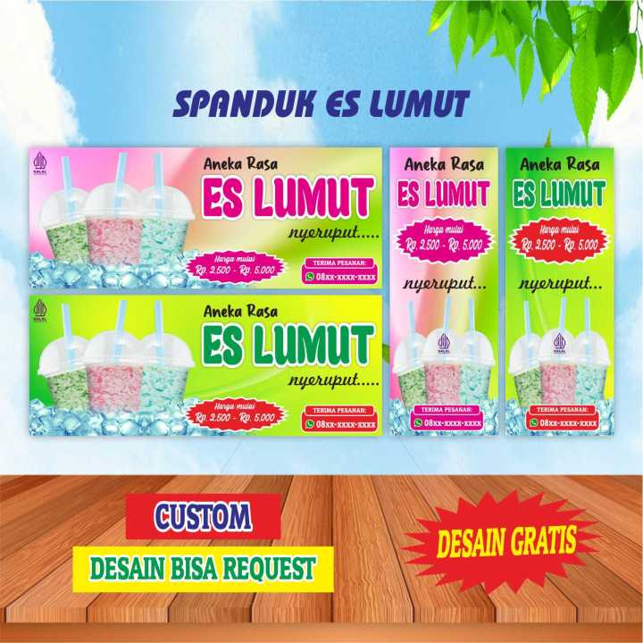 Banner Spanduk Minuman Es Lumut Viral Bisa Request Desain | Lazada ...