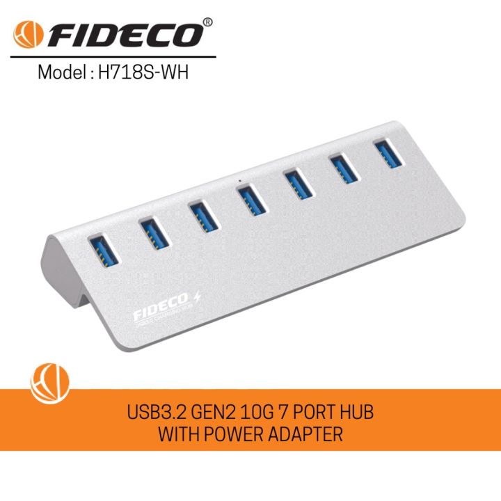 FIDECO USB 3.2 GEN 2 10G 7 PORT HUB/ADAPTER INSIDE | Lazada