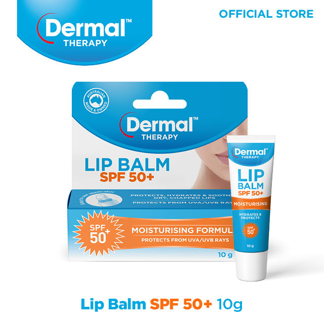 Dermal Therapy Lip Balm SPF 50+ 10g Sun Protection Lip Balm For Dry ...