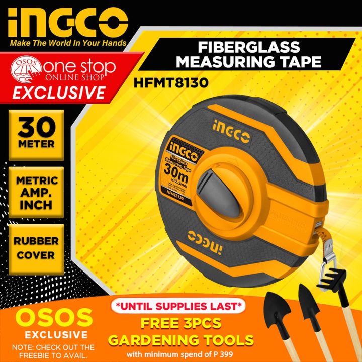 Ingco Original Fiberglass Measuring Tape 30m HFMT8130 •OSOS• | Lazada PH