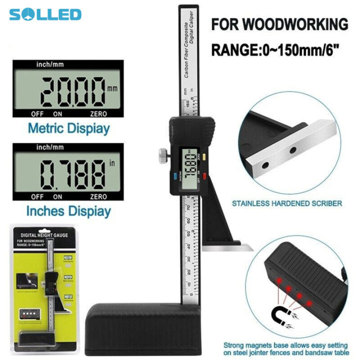 Woodworking Digital Height Gauge, 0-6 Inch Electronic Digital Height ...