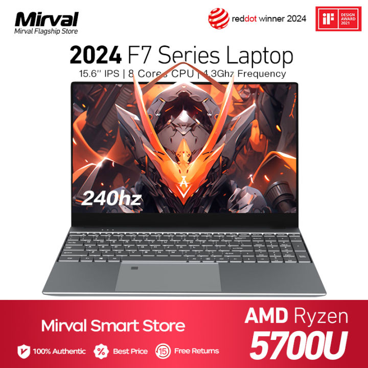 Mirval F7 Laptop Gaming Computer 240Hz Refresh Rate 2.5K IPS DDR4 16GB ...