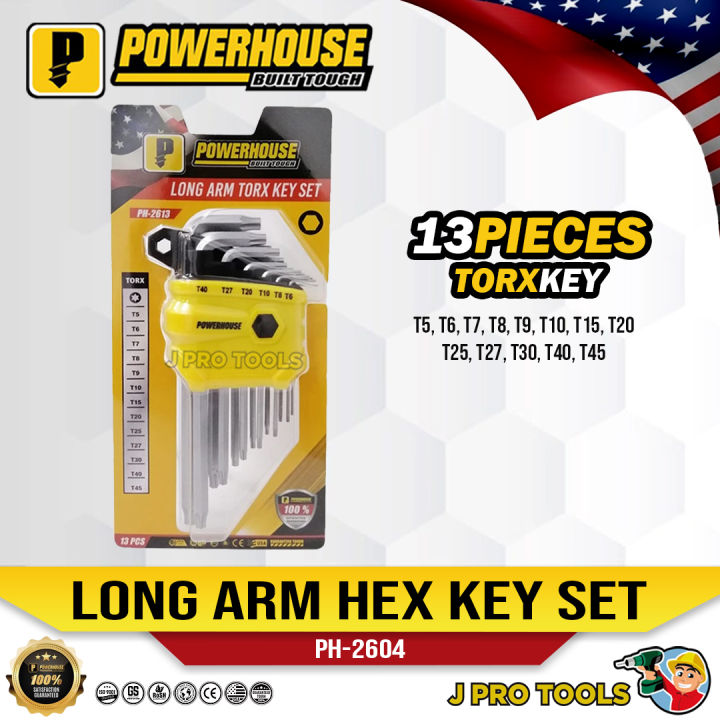 POWERHOUSE Long Arm Hex Key Set | Lazada PH