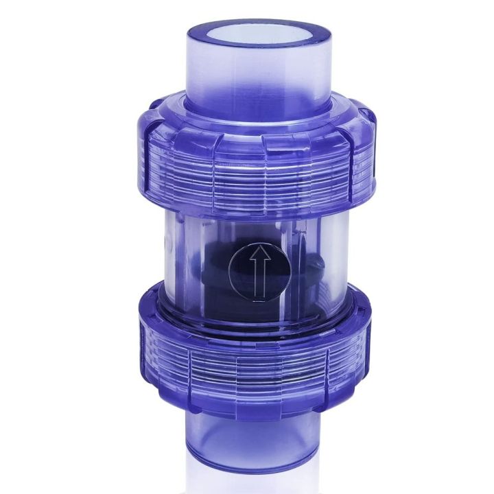 BGTCDC PVC One-way Valve Transparent Blue 1/2" Check Valve Durable True ...