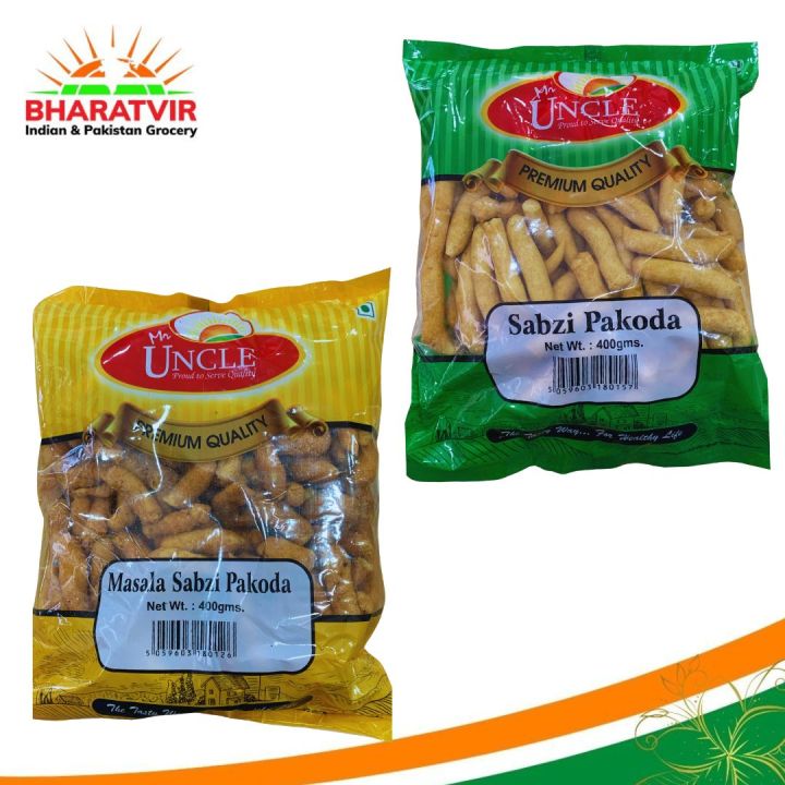 Uncle Sabji Pakoda Plain & Uncle Sabji Pakoda Masala 400g classic ...