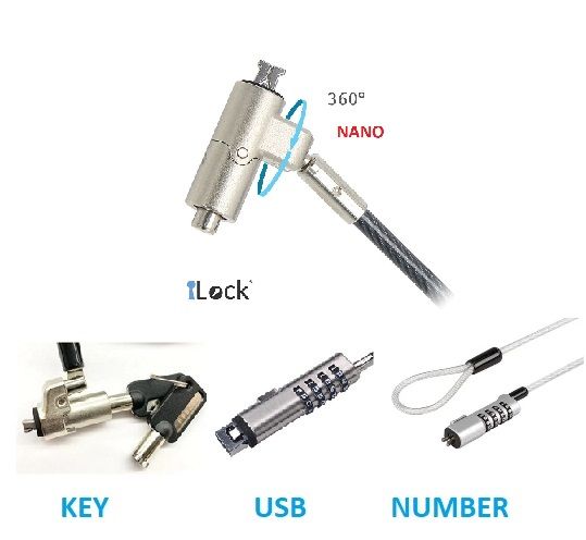 SG STOCK ILOCK Noble Wedge Nano Kensington Lock Notebook Number ...
