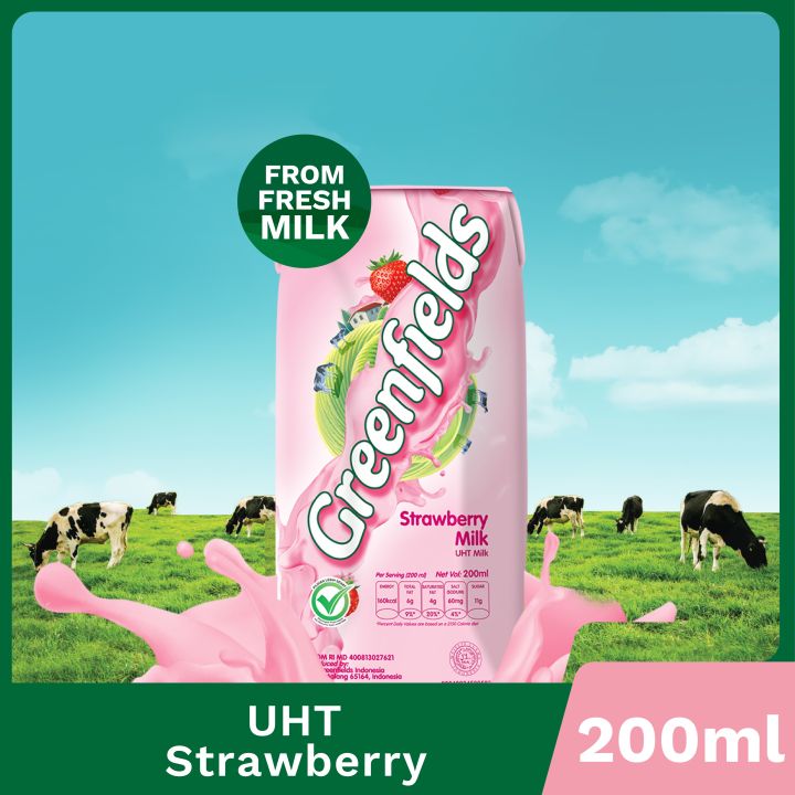 Greenfields Milk UHT Strawberry 200 ml | Lazada Indonesia