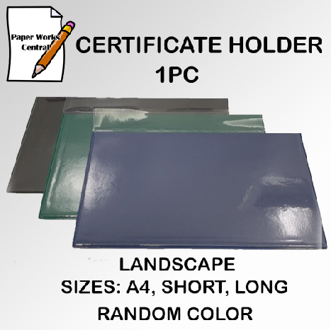 PWC CERTIFICATE HOLDER / CERTIFCATE JACKET LANSCAPE; SIZE A4, SHORT ...