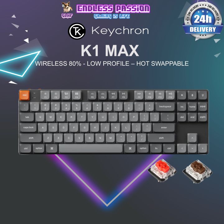 Keychron K1 Max 80% Wireless Gaming Keyboard | Lazada Singapore