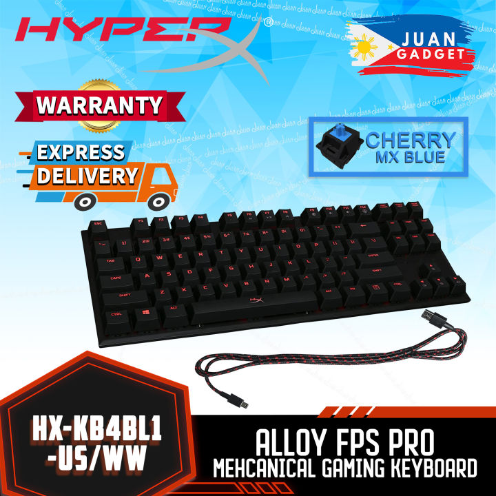HyperX HX-KB4BL1-US/WW Alloy FPS Pro Tenkeyless Mechanical Gaming ...