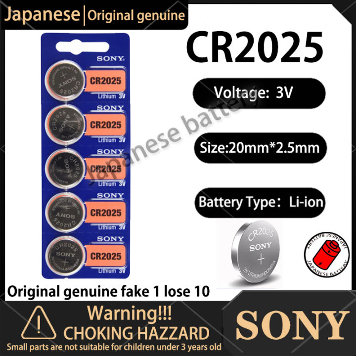 Original Sony CR2025 Battery 3V Lithium Button Coin Cell Battery ...