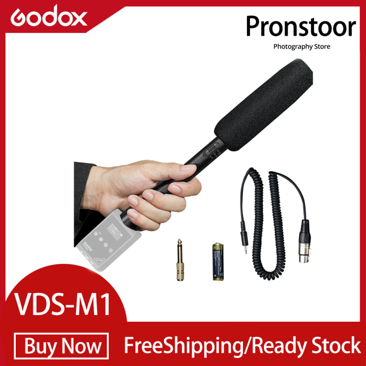 Godox VDS-M1 Cardioid Hypercardioid Back Electret Condenser Shotgun ...