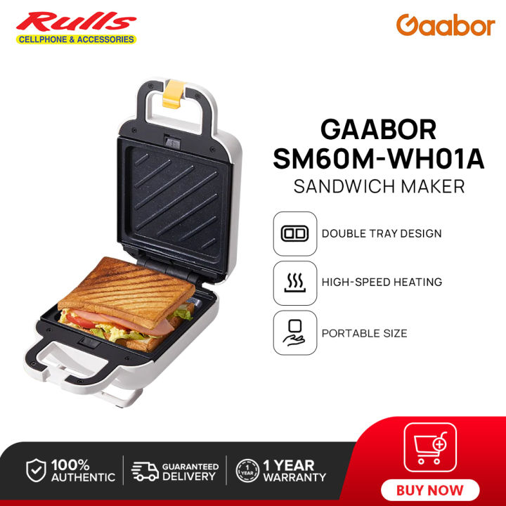 Gaabor SM60M-WH01A Sandwich Maker | Double-tray Design | Food-grade ...