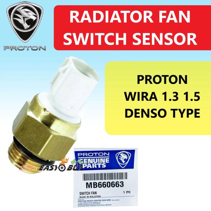 GENUINE PROTON RADIATOR FAN SWITCH - PROTON WIRA 1.3 1.5 DENSO TYPE ...