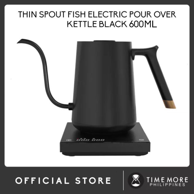 TIMEMORE Thin Spout Fish Electric Pour over Kettle Black 600ML | Lazada PH