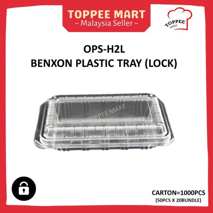 OPS-H2L (Carton = 1000pcs) Plastic Tray / Disposable Packaging Food ...