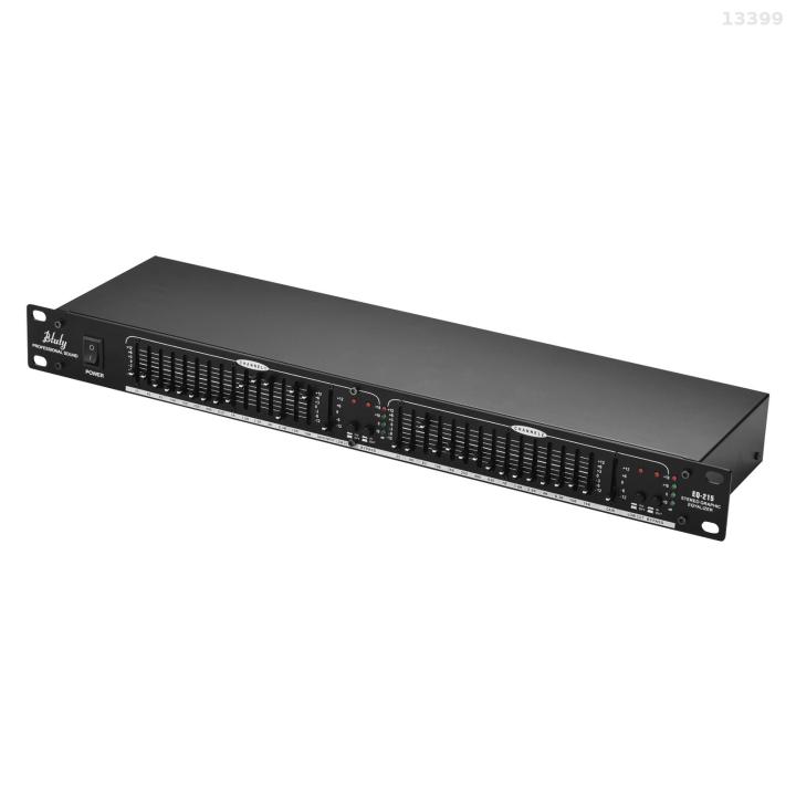Btuty EQ-215 Dual Channel 15-Band Equalizer 1U Rack Mount 2-channel Stereo Graphic Equalizer ...