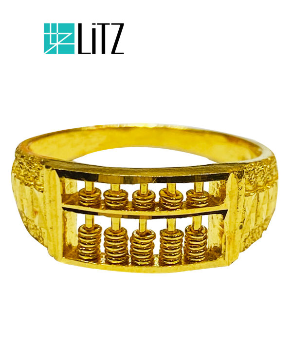 LITZ 916 (22K) Gold Abacus Ring LGR0047 | Lazada