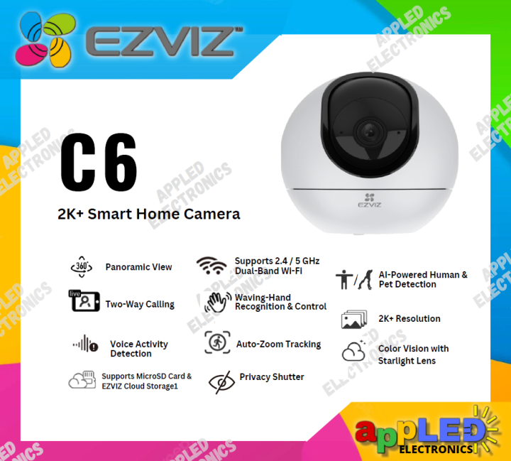 EZVIZ C6 4MP Smart Home Wi-Fi Pan & Tilt Camera | Lazada PH