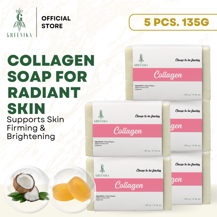 [ COLLAGEN PEPTIDE WHITENING SOAP ] Organic Greenika Collagen Peptide ...