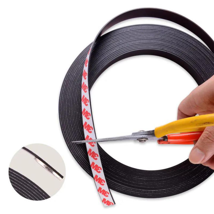 3M Strong magnet strip self adhesive flexible magnetic tape rubber ...