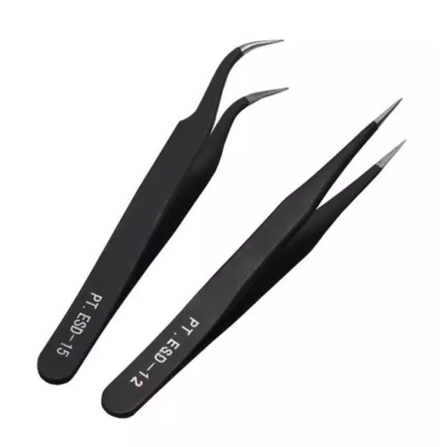 ANZ888.ph 1pc tweezer ESD anti-static stainless steel tweezer for ...