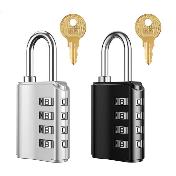 Combination Lock, 4 Digit Security Padlock with Keys | Lazada PH