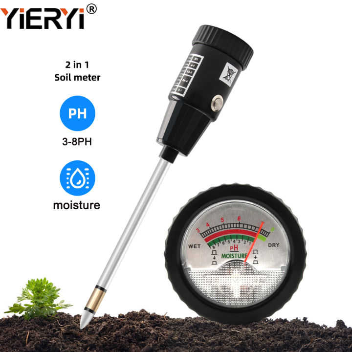 Yieryi Soil pH Moisture Meter Hygrometer Tester Hydroponics Analyzer ...