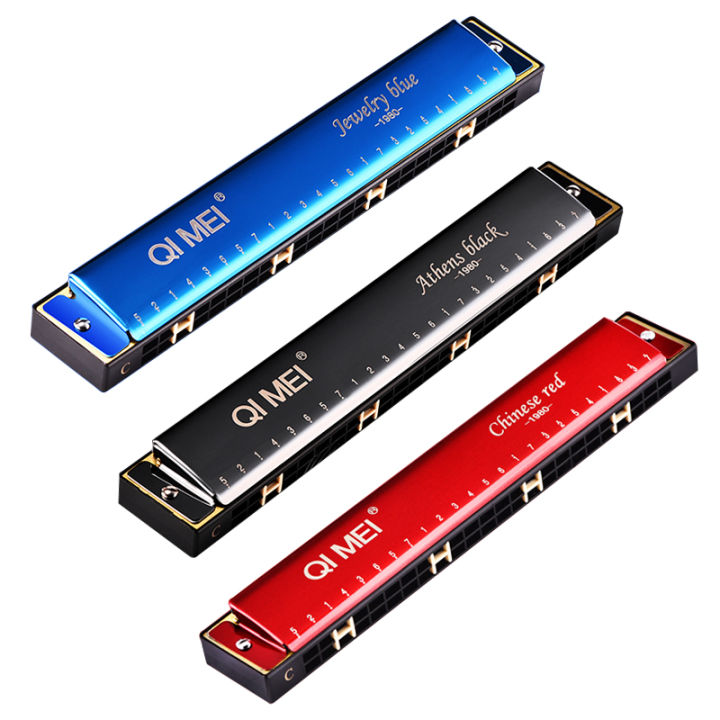 Chi Mei Harmonica 24-hole accented polyphonic C-key beginners for children and advanced adult ...