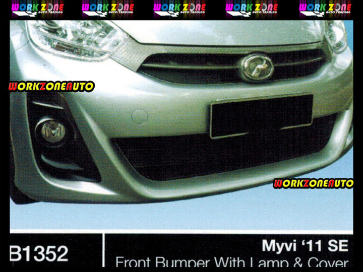 B1352 Perodua New Myvi 1.5 Fiber Front Bumper With Lamp & Cover ...