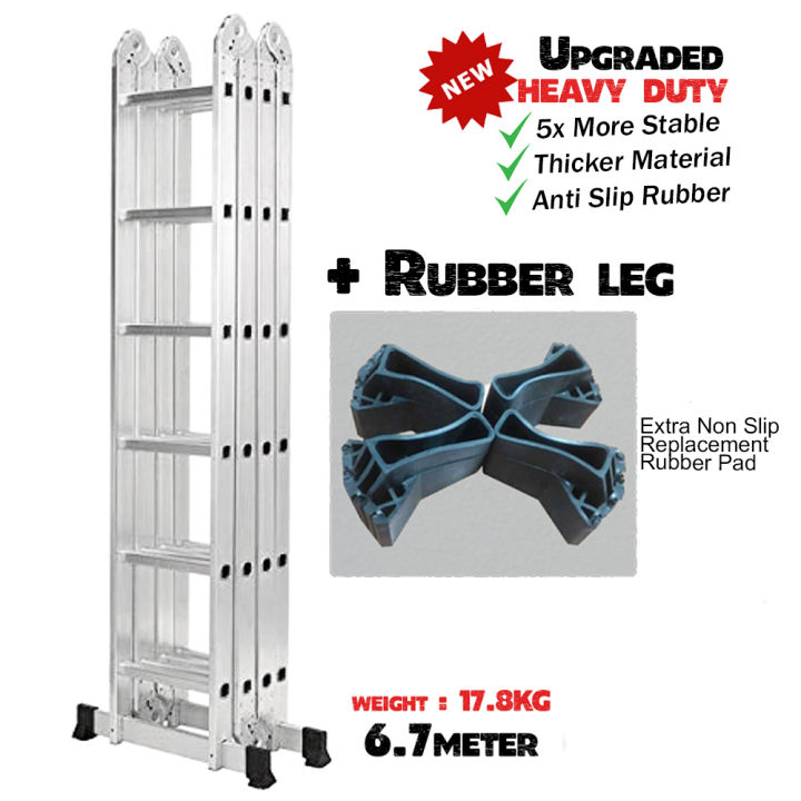 24 STEP MULTIPURPOSE ALUMINIUM LADDER 6.7M | Lazada