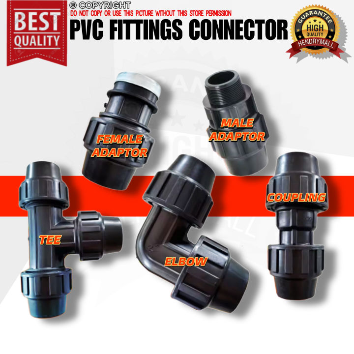 PE Compression Fittings Connector for PE and PVC Pipes ( Elbow / Tee ...