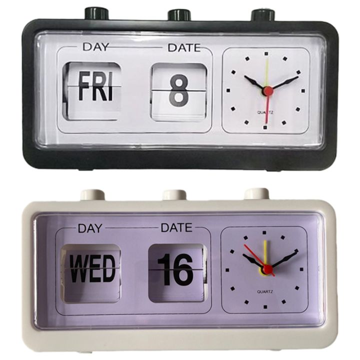 Mechanical Alarm Clock Novelty Flip Clock Desktop Digital Clock with ...