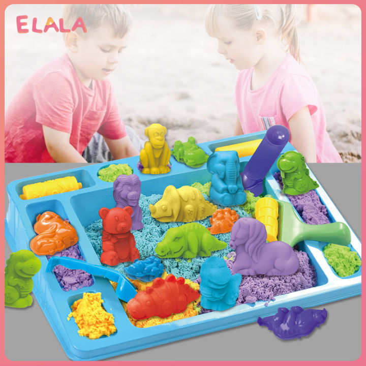 ชุดแม่พิมพ์ทรายของเล่นอวกาศใหม่ ELALA ดินน้ำมันสีทรายของเล่นเพื่อ ...