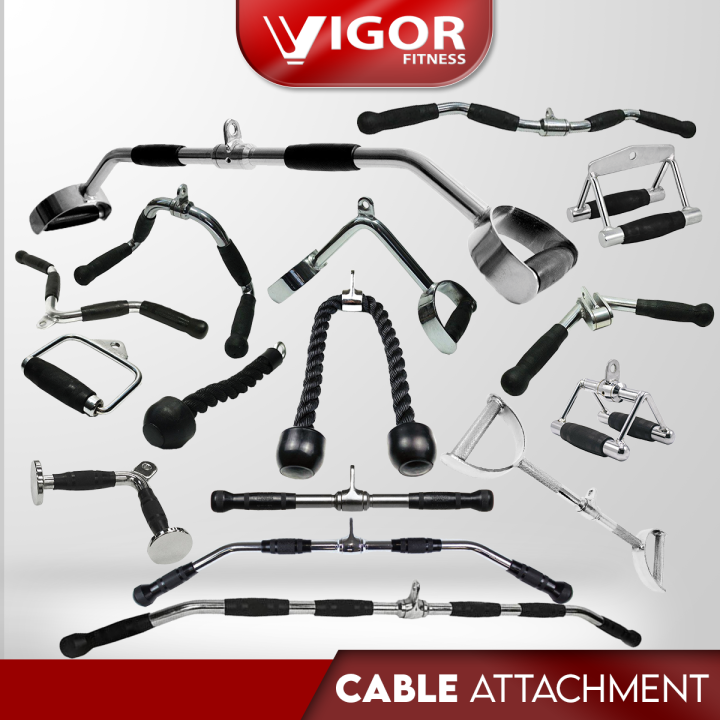 Cable Cross Attachment Tricep Rope, Lat Pull Down, Double-D Handle Gym ...