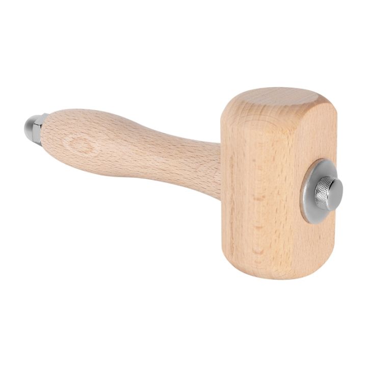 Wooden Mallet Leathercraft Carving Hammer Sew Leather Tool Kit (Wooden ...
