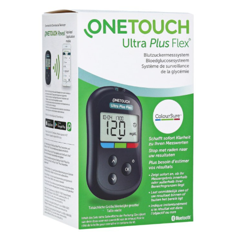 One Touch Ultra Plus Flex Blood Glucose Monitoring System Meter Only ...