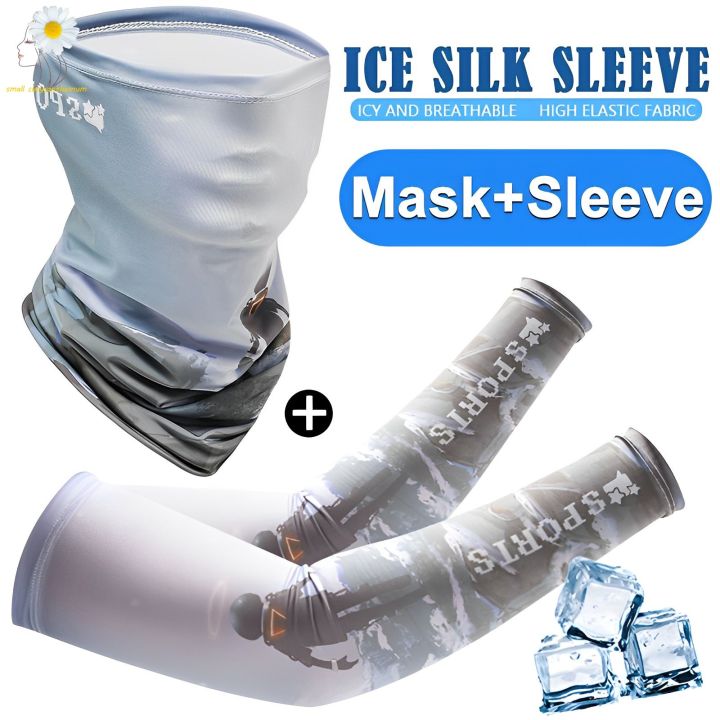 Sun UV Protection Long Gloves Hand Protector Cover Arm Sleeves Ice Silk ...