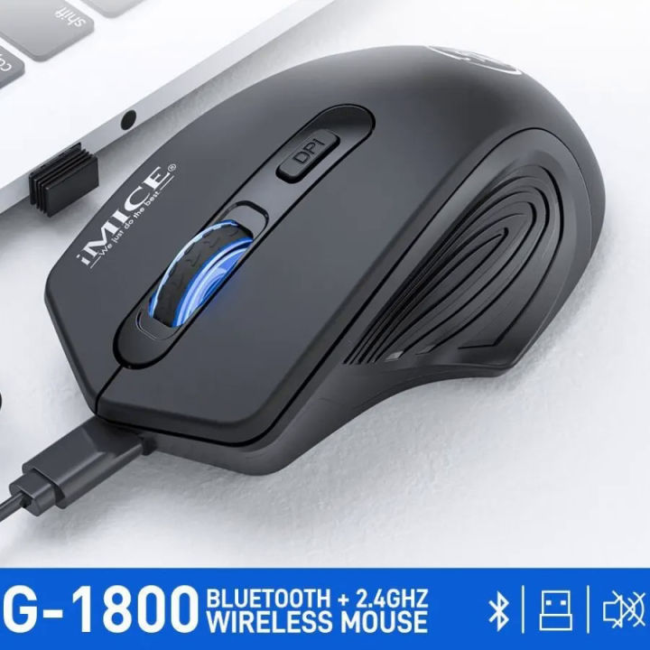 IMICE G-1800 2.4Ghz Silent Mouse Bluetooth 1600DPI for Laptop ...