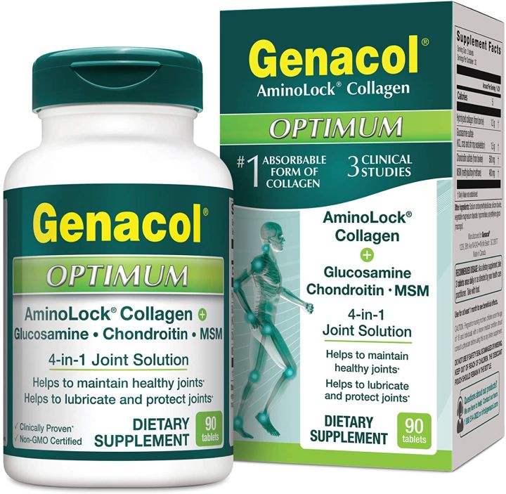 Genacol Optimum Joint Supplement 90 Tablets / Glucosamine Chondroitin ...