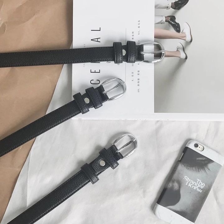 LST Belt Korean Fashion Women Belts Leather Metal Buckle Waist Belt ...